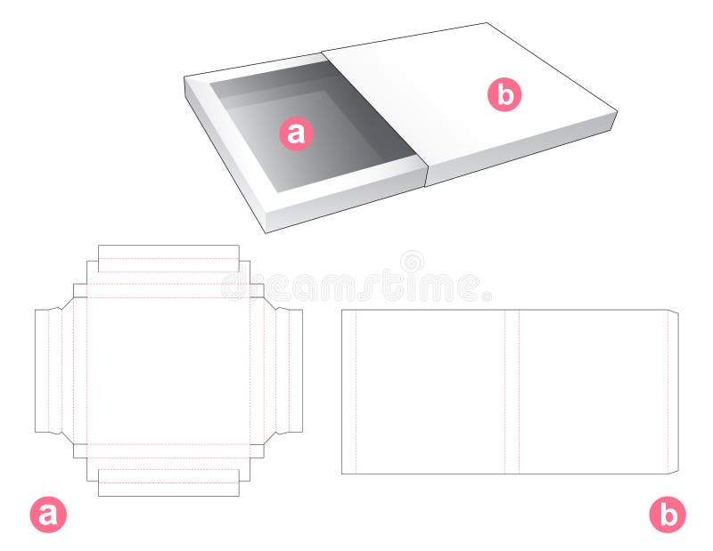 Square Box Template Die Stock Illustrations – 2,065 Square Box Template ...