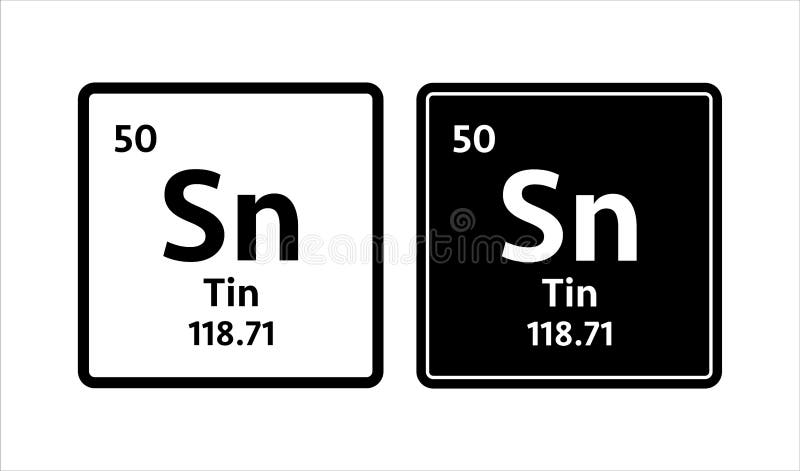Tin Symbol. Chemical Element of the Periodic Table. Vector Stock ...