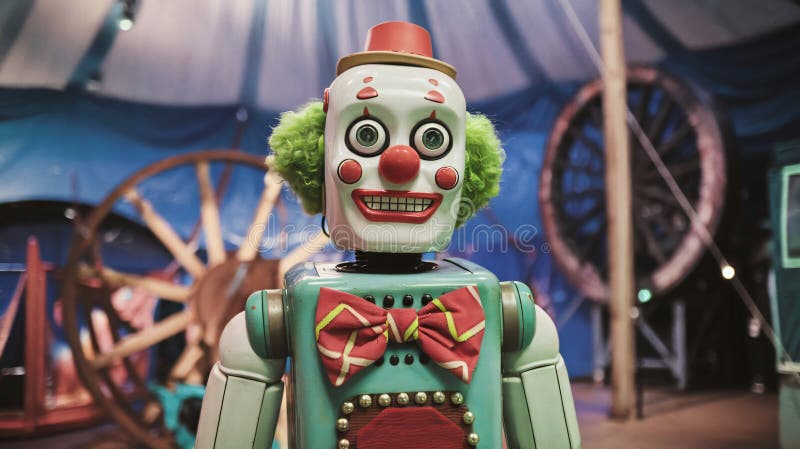 Tin toy clockwork robot stock illustration. Illustration of closeup ...