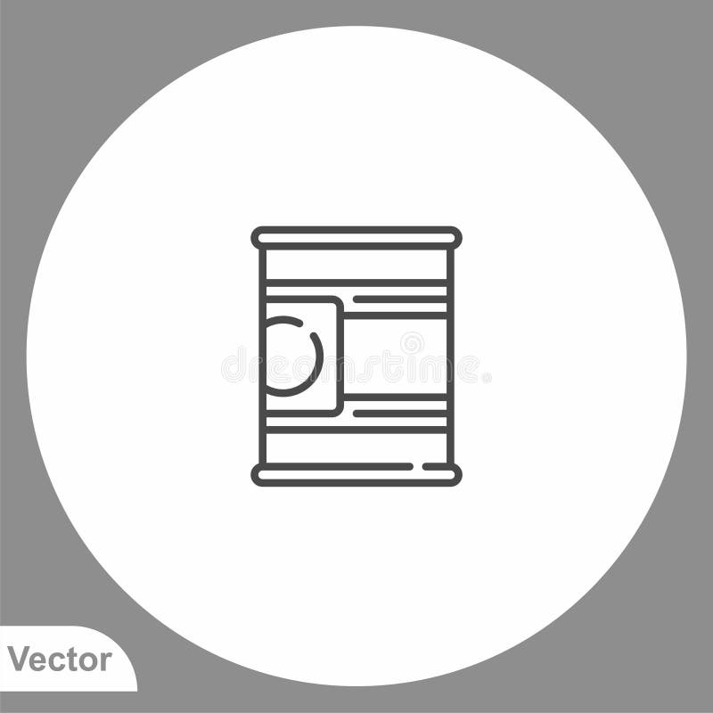 Tin Vector Icon Sign Symbol Stock Vector - Illustration of food, line ...
