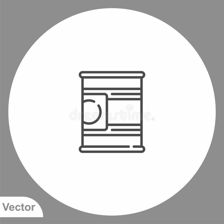Tin Vector Icon Sign Symbol Stock Vector - Illustration of food, line ...