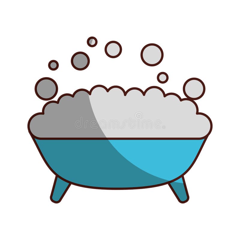 Tina Con El Icono De La Espuma Ilustración del Vector - Ilustración de ...