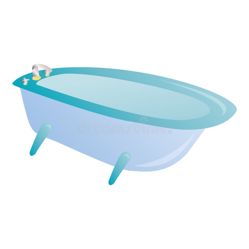 Tina de baño aislada ilustración del vector. Ilustración de vector ...