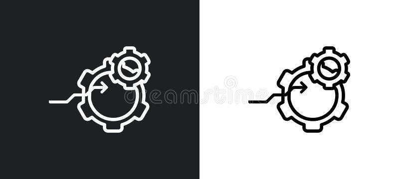 Ting Flow Interface Outline Icon in White and Black Colors. Ting Flow ...