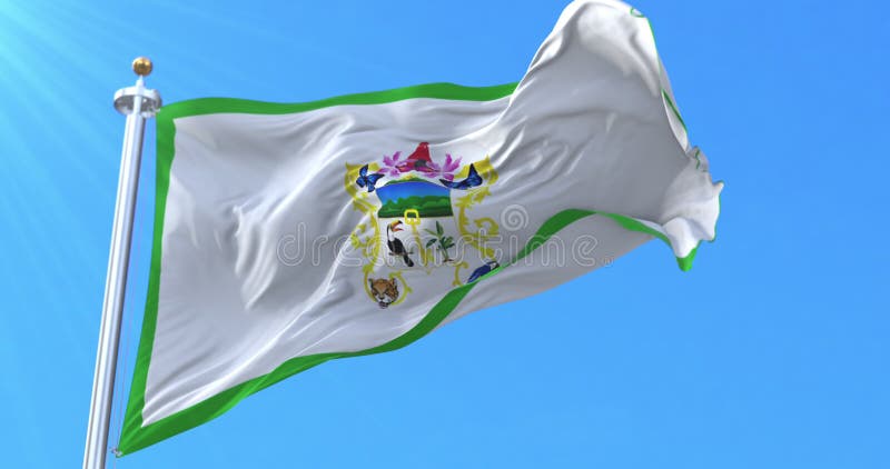 Tingo Maria Flag, Peru. Loop Stock Video - Video of central, maría ...