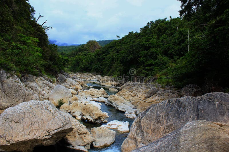 Tinipak River stock image. Image of river, trek, clouds - 72029787