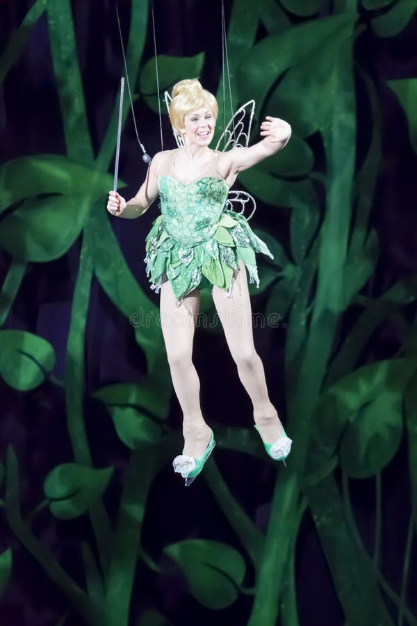 Tinker Bell on Beautiful Parade Float at Magic Kingdom 378 Editorial ...