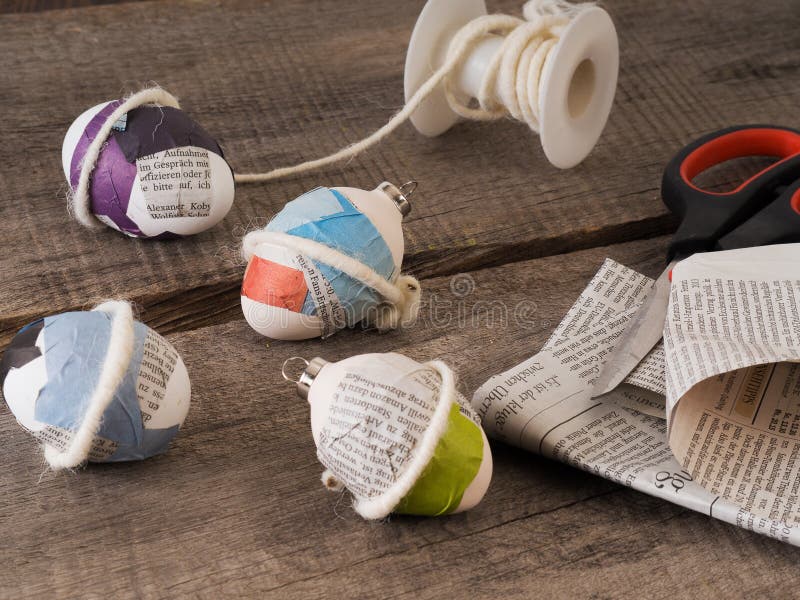 Tinker Material for Easter Eggs Stock Photo - Image of newspaper ...