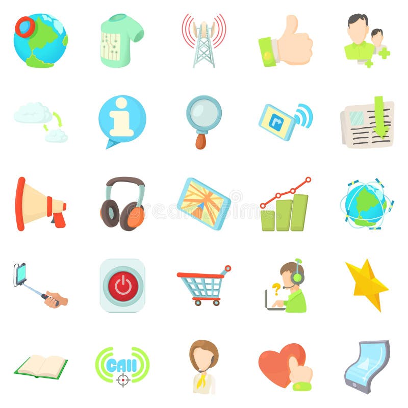 Tinkle Icons Set, Cartoon Style Stock Vector - Illustration of book ...