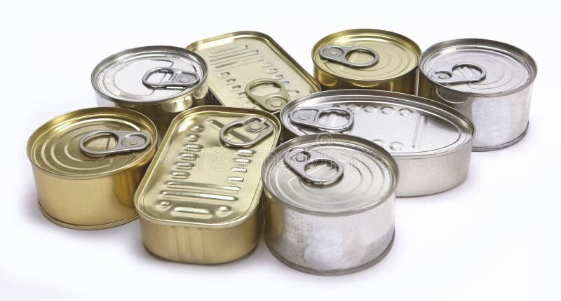 Tins of Different Sizes and Closed Stock Image - Image of background ...