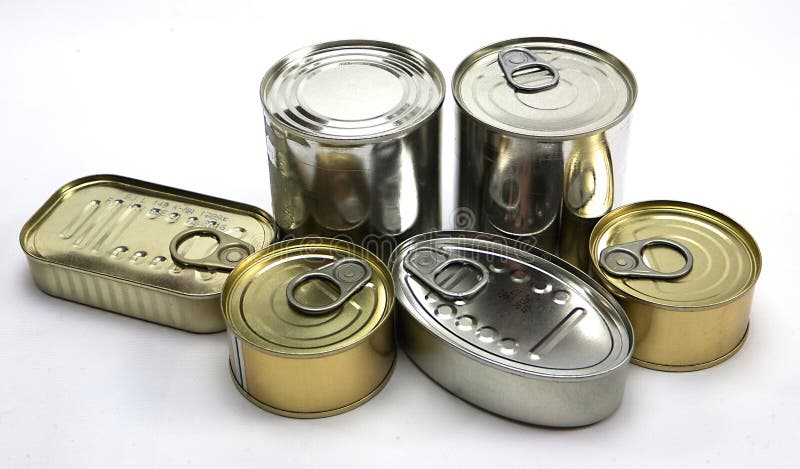 Tins of Different Sizes and Closed Stock Image - Image of background ...