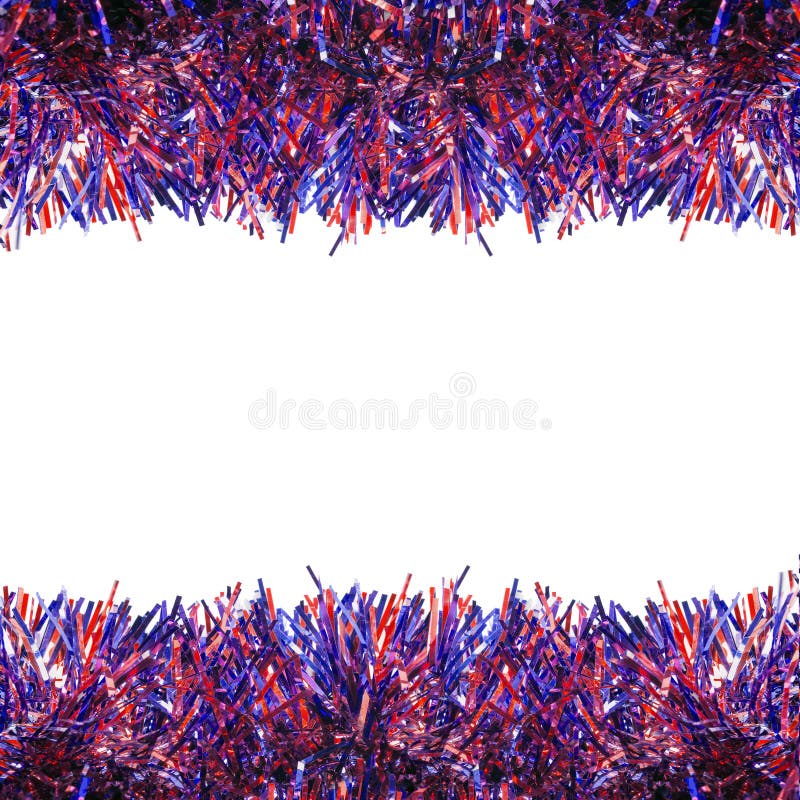 Blue tinsel stock photo. Image of gala, fluffy, delicate - 33556462