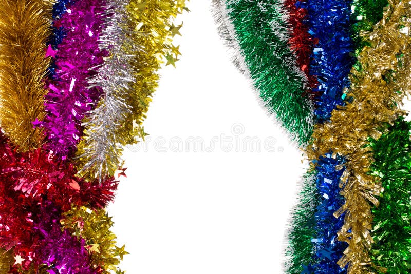 Tinsels of Different Colours. Stock Image - Image of band, dropcurtain ...