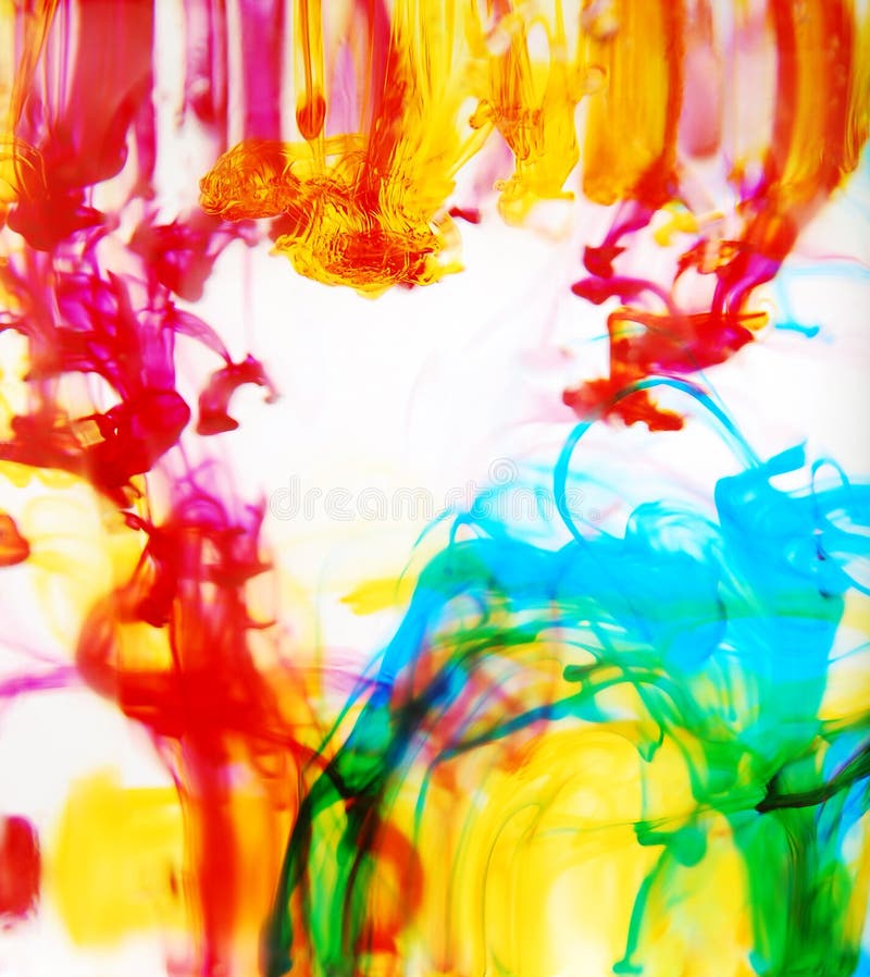 Tinta colorida en agua foto de archivo. Imagen de agua - 16280796