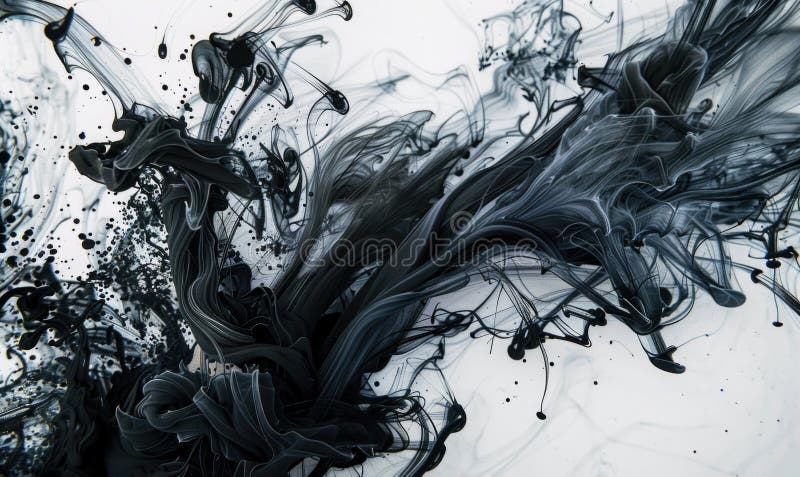 Tinta Negra En Fondo Blanco Foto de archivo - Imagen de texturizado ...