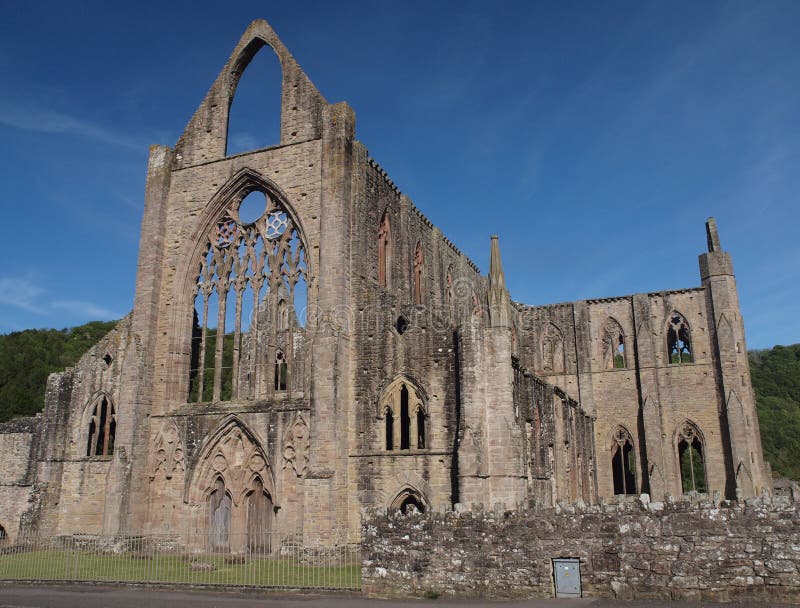 Tintern Abbey Historical Ruins, Wales Stock Image - Image of tintern ...