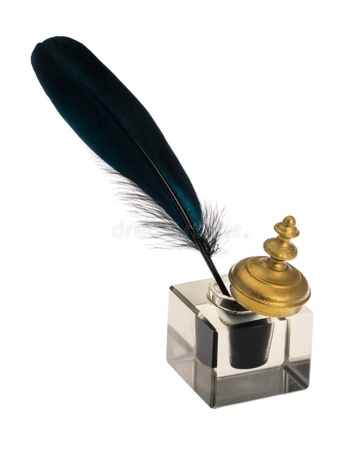 Pluma y tintero imagen de archivo. Imagen de tintero - 25132049
