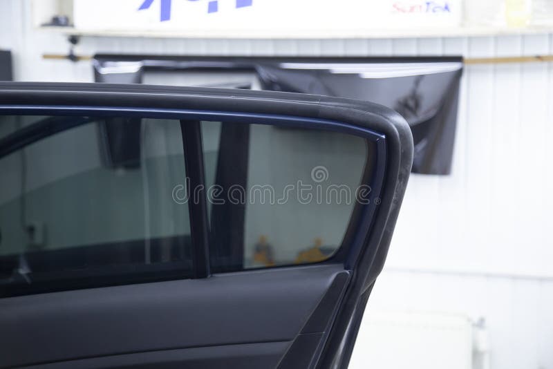 Tinting of Car Windows.Window Film for Car Stock Photo - Image of glass ...