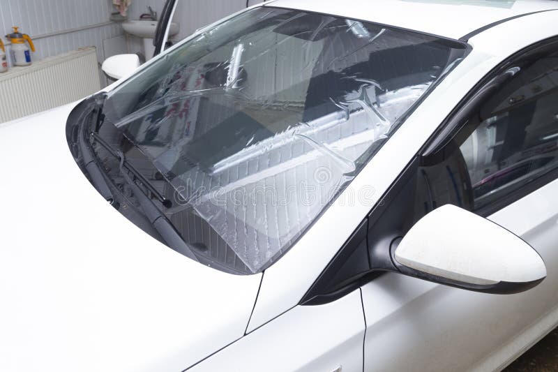 Tinting of Car Windows.Window Film for Car Stock Photo - Image of ...