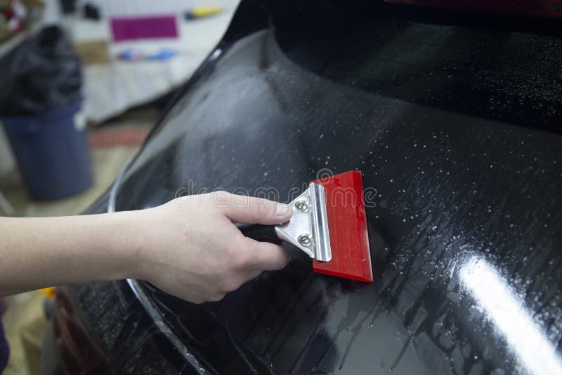 Tinting of Car Windows.Window Film for Car Stock Image - Image of glass ...