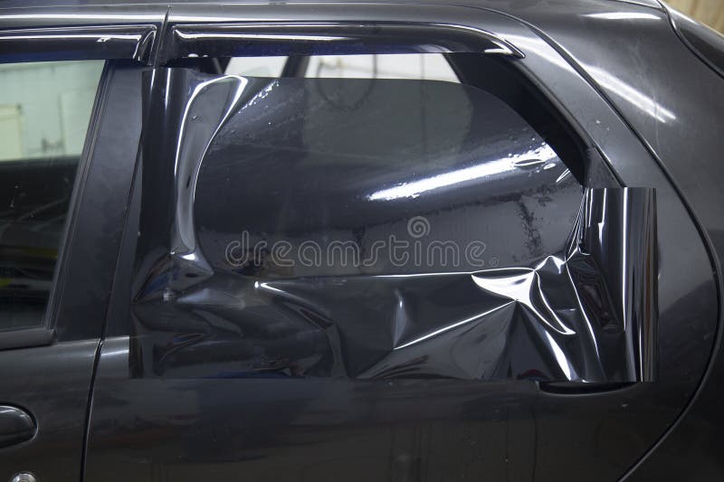 Tinting of Car Windows.Window Film for Car Stock Photo - Image of film ...