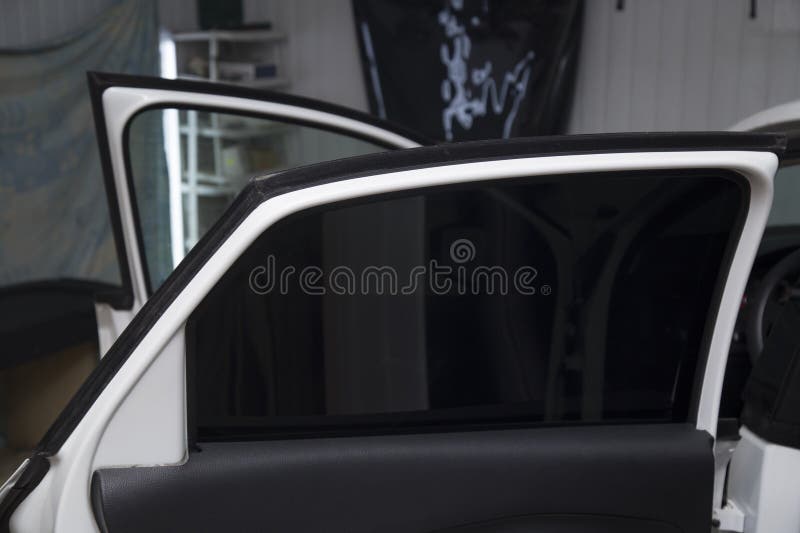 Tinting of Car Windows.Window Film for Car Stock Image - Image of ...