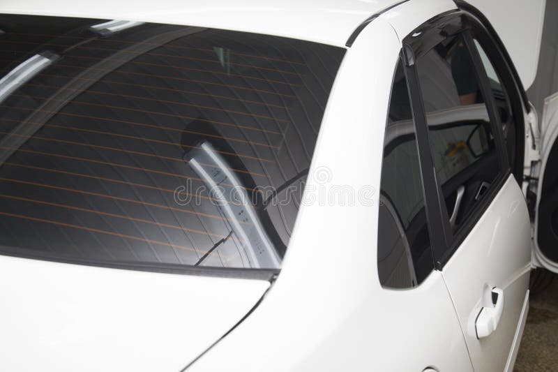 Tinting of Car Windows.Window Film for Car Stock Image - Image of ...