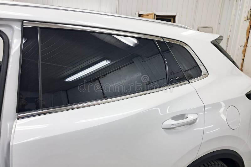 Tinting of Car Windows.Window Film for Car Stock Photo - Image of ...