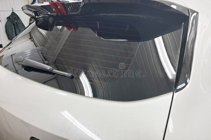 Tinting of Car Windows.Window Film for Car Stock Image - Image of ...