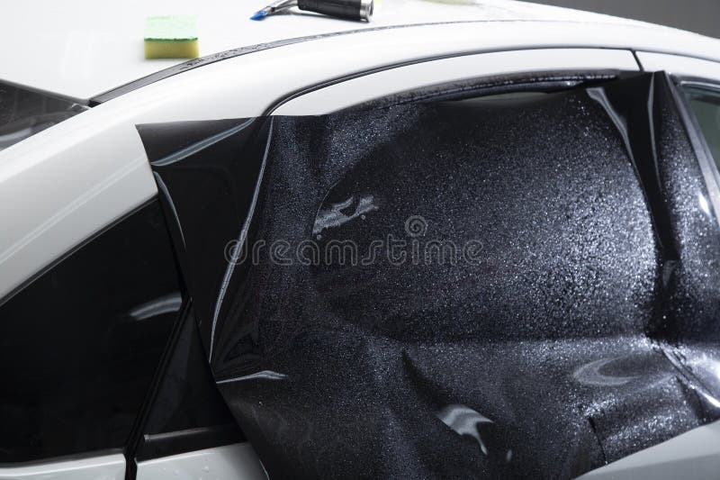 Tinting of Car Windows.Window Film for Car Stock Image - Image of ...