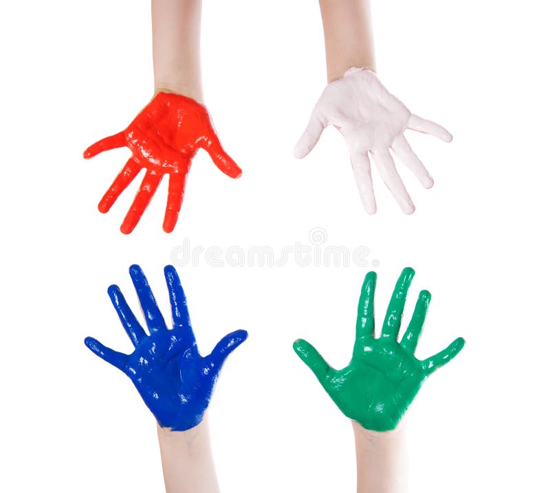 Tintura colorata mano immagine stock. Immagine di spazzola - 47077041