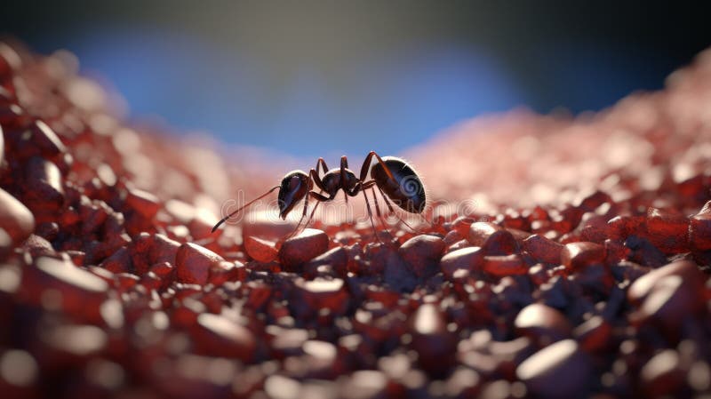 A Tiny Ant Standing on a Pile of Rock Stock Image - Image of wilderness ...