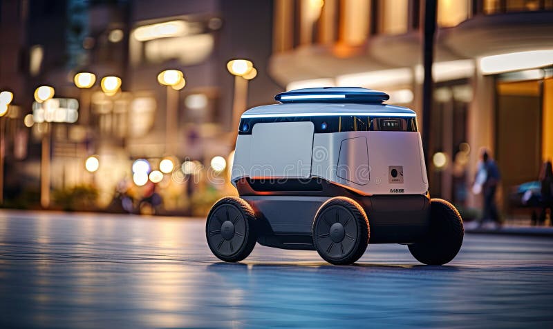 A Tiny Automobile Parked on the Road Stock Illustration - Illustration ...