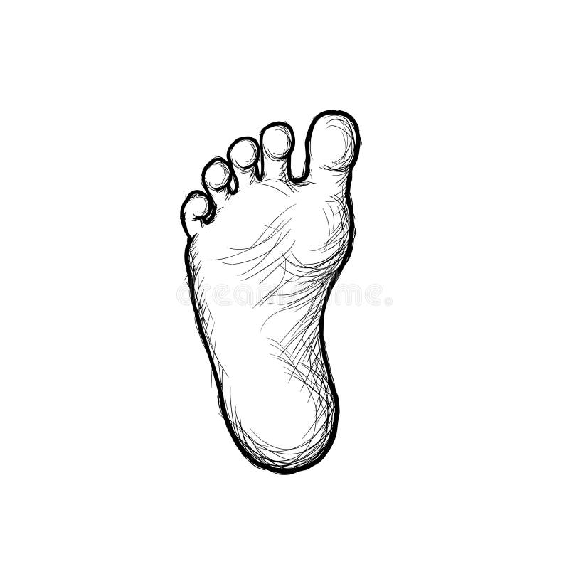 Simple Baby Feet Drawing