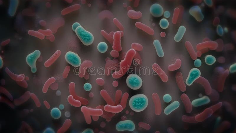 Tiny Bacteria Under a Microscope Animation Stock Footage - Video of ...