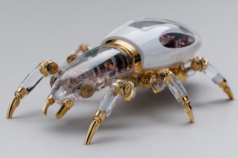 Tiny Beetle Shaped Robot. Future Technology Concept Stock Illustration ...