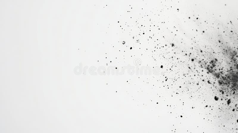 Black Ink Droplets Exploding on White Background Stock Image - Image of ...
