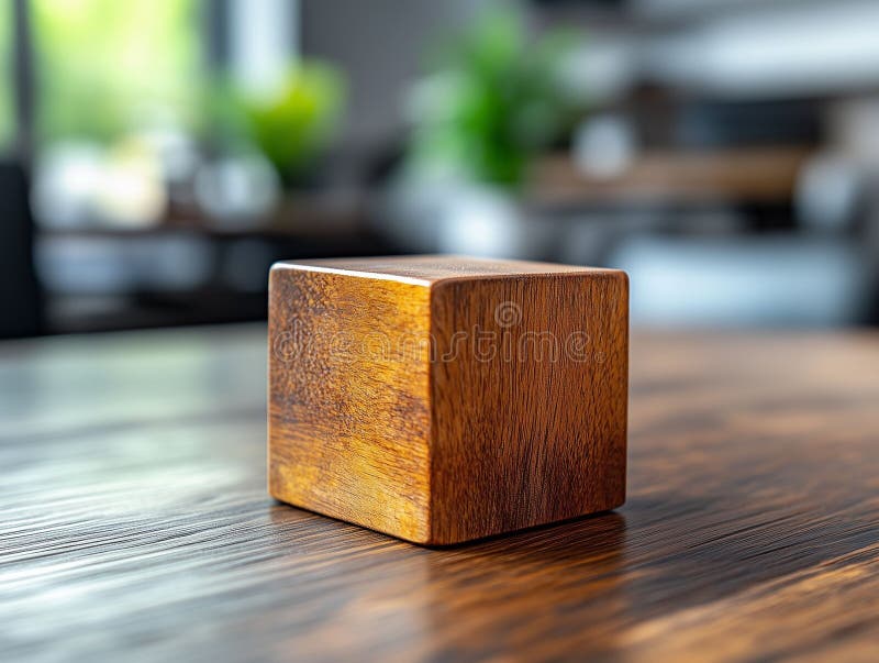Tiny Box on Polished Tabletop Stock Illustration - Illustration of ...
