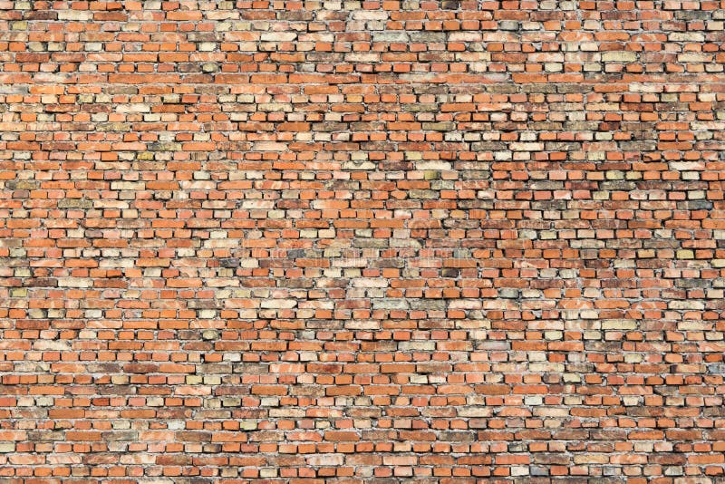 Tiny brickwall orange stock image. Image of antique, built - 60448201