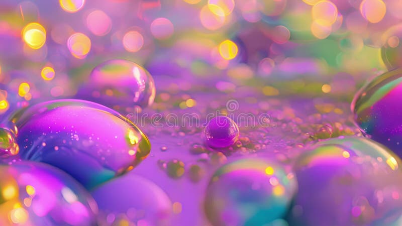 Tiny Bubbles Appear To Float Atop the Slick Adding Depth and Texture To ...