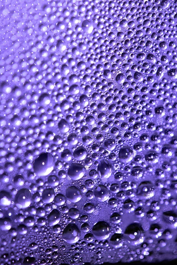 Tiny Bubbles on a Colour Background Condensation Blue Steam Water Stock ...