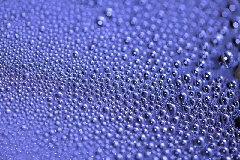 Tiny Bubbles on a Colour Background Condensation Blue Steam Water Stock Photo - Image of clean ...