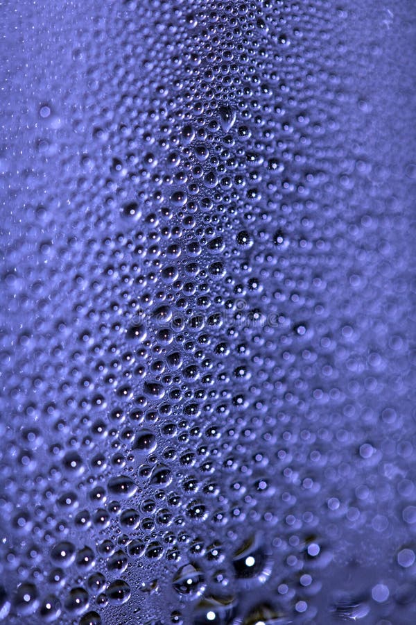 A Tiny Bubbles on a Colour Background Condensation Blue Steam Water Stock Photo - Image of spray ...