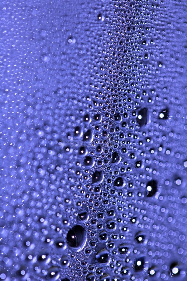 Tiny Bubbles on a Colour Background Condensation Blue Steam Water Stock Photo - Image of colour ...