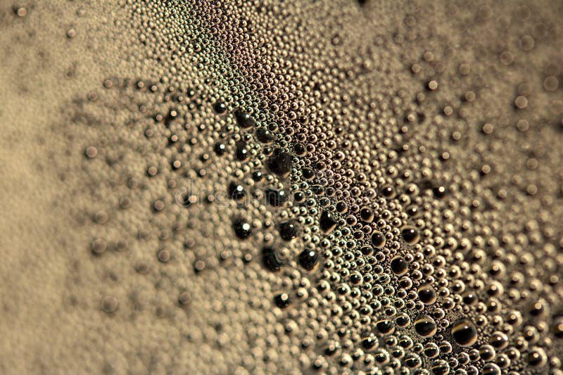 Tiny Bubbles on a Colour Background Condensation Gold Steam Water Stock Image - Image of bubble ...