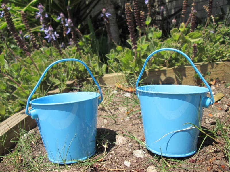 Tiny Buckets. stock photo. Image of antique, carry, container - 85391122
