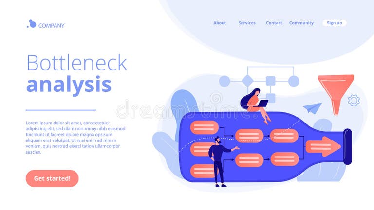 Bottleneck Analysis Concept Landing Page. Stock Vector - Illustration ...