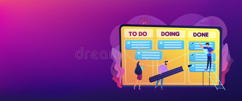 Task Management Concept Banner Header. Stock Vector - Illustration of ...