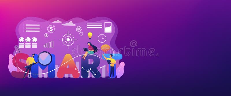 SMART Objectives Concept Banner Header. Stock Vector - Illustration of ...