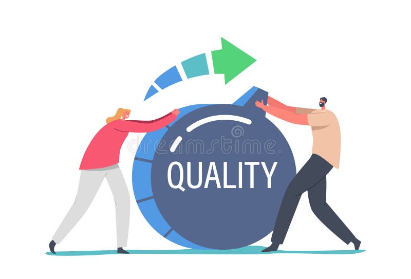 Tiny Businesspeople Characters Pull Huge Switch To Increase Level ...